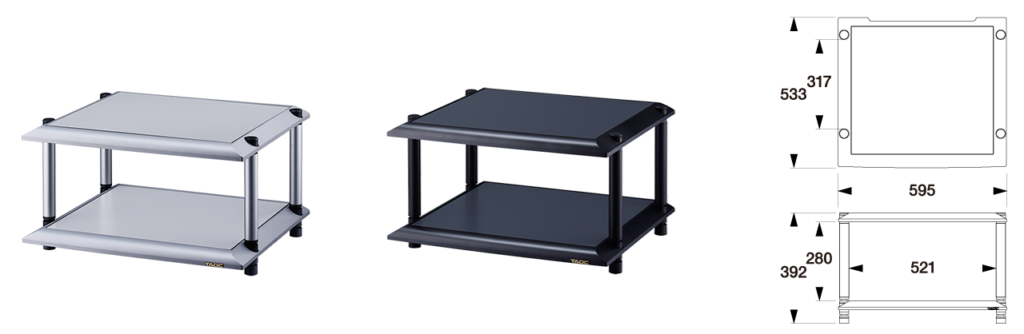 TAOC ASR III-2S NB/NS TWO SHELVES RACK - Sound Gallery